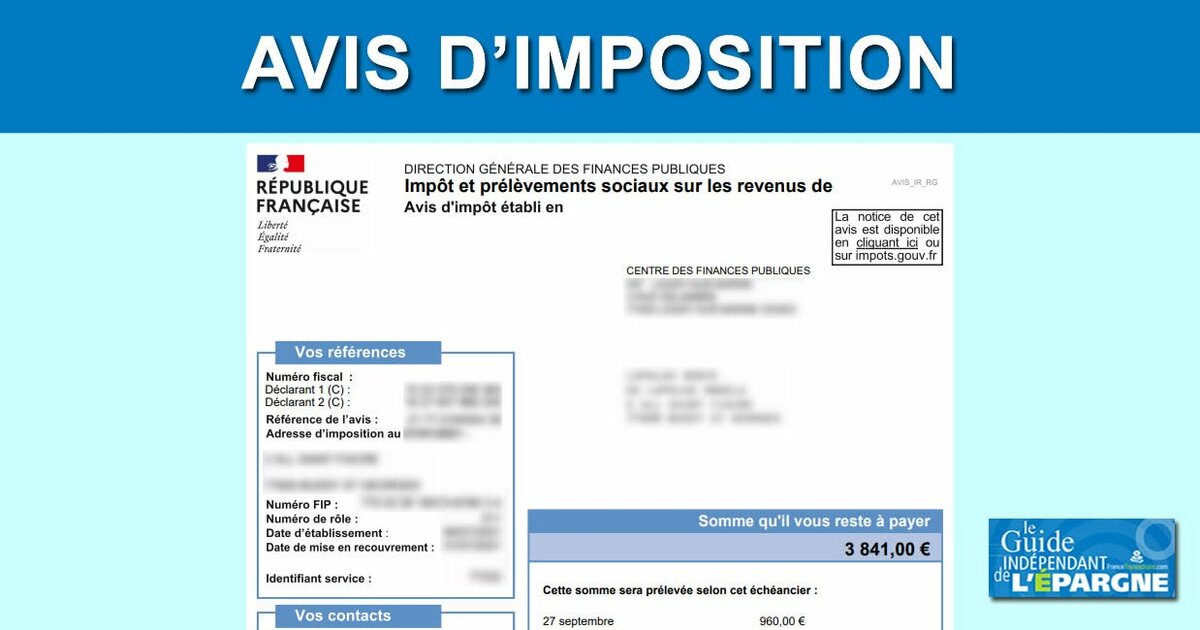 Impôt sur le revenu 2025 : quand dois-je recevoir mon d'imposition 2024 ? - FranceTransactions.com