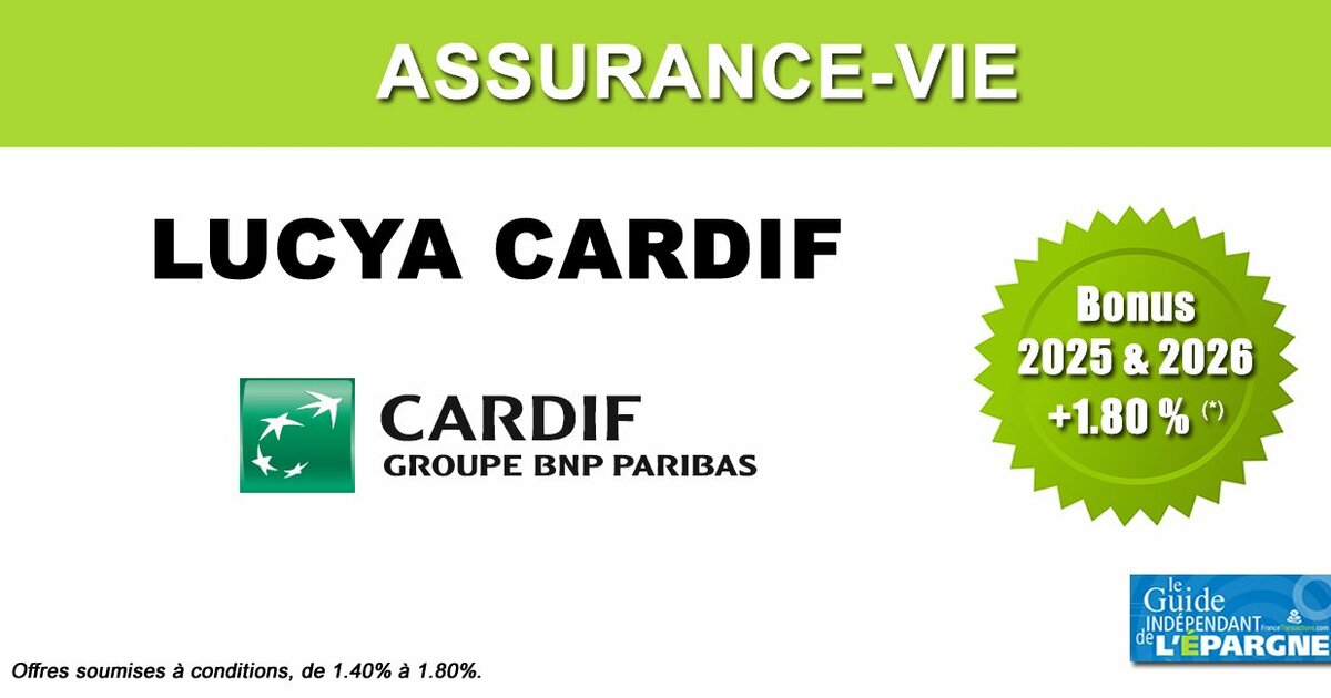 Offre Bonus Lucya Cardif exclusive, jusqu'à +1.80% sur 2025 et 2026 ...